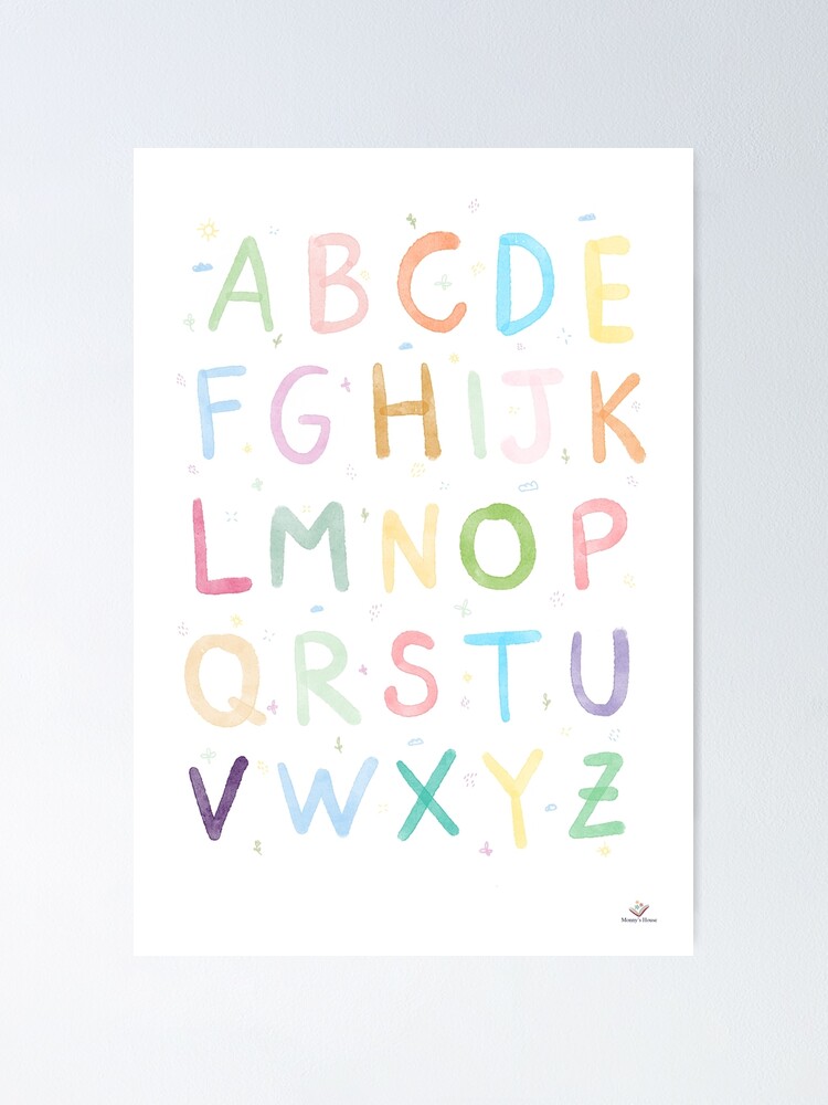 "German ABC alphabet poster for kids room" Poster by ArrighiDesign ...