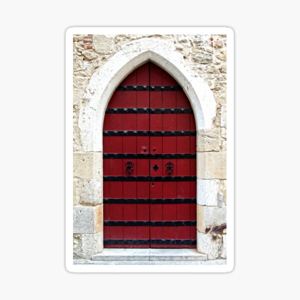 "Touring The Saint George Castle - 24 - The Red Door ©" Sticker for ...