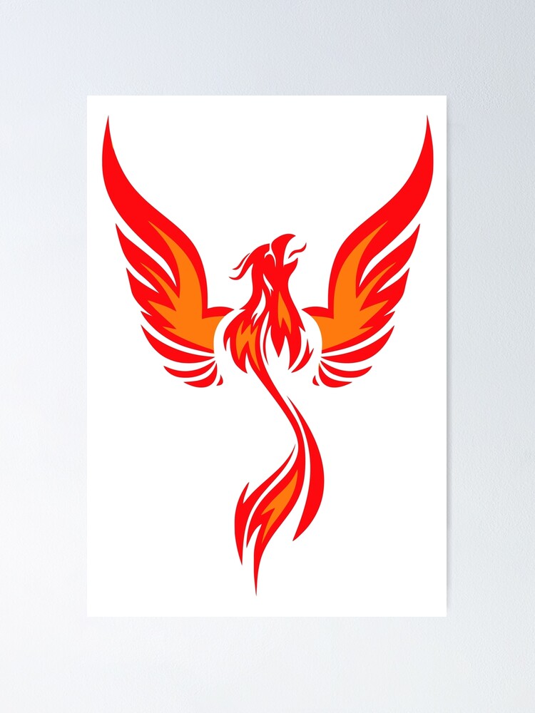 "Fire Phoenix" Poster for Sale by marytdietz | Redbubble
