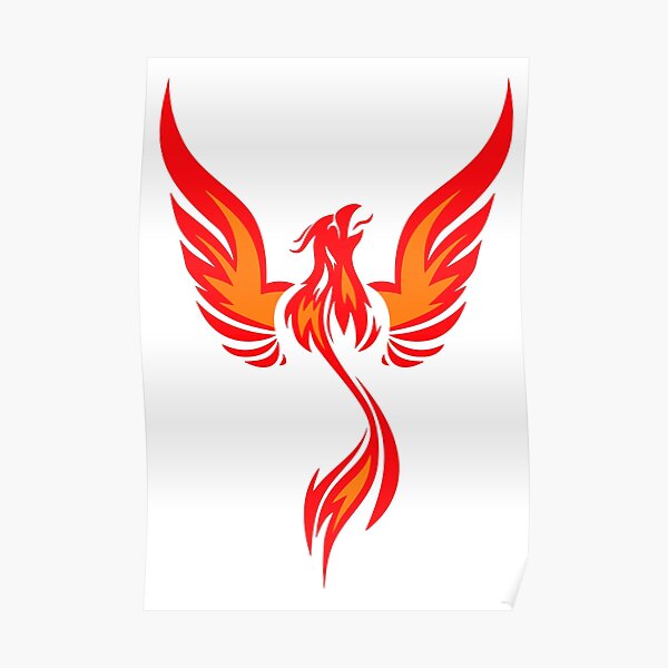 "Fire Phoenix" Poster for Sale by marytdietz | Redbubble