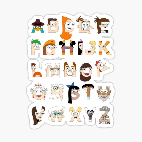 "Phineas and Ferb" Sticker for Sale by EasterJohnson | Redbubble