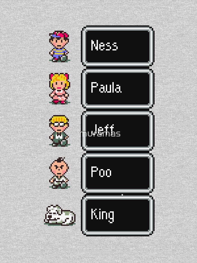 "Earthbound - Characters with names" T-shirt by muramas | Redbubble