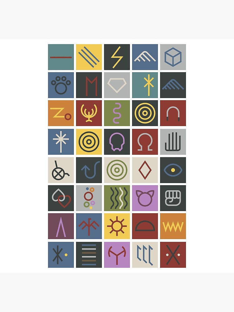 "Lexigrams - Children of the Atom" Poster for Sale by dcmjs | Redbubble