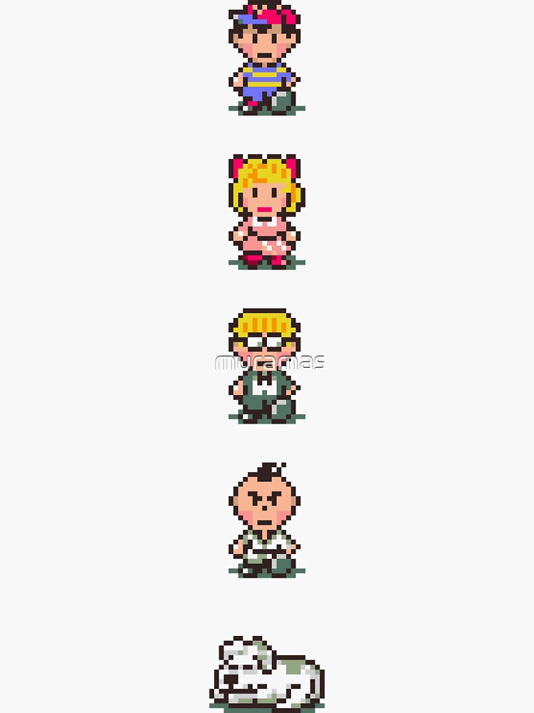 "Earthbound - Characters" Sticker for Sale by muramas | Redbubble