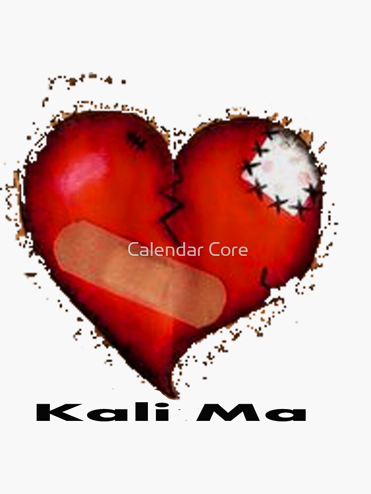 "Kali-Ma Broken Heart with Bandaid" Sticker by Charlottesw3b | Redbubble
