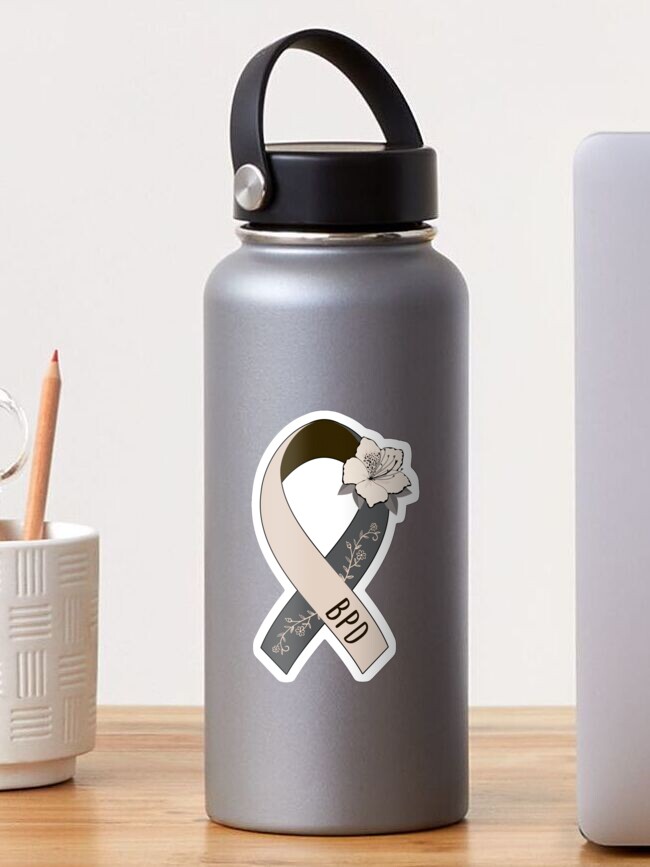 "Borderline Personality Disorder Awareness, BPD Ribbon" Sticker for ...