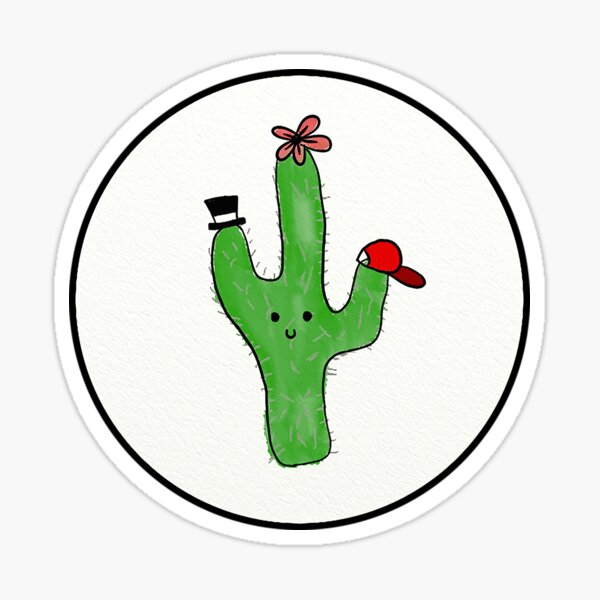 "Cute Cactus" Sticker for Sale by bobblehead1337 | Redbubble