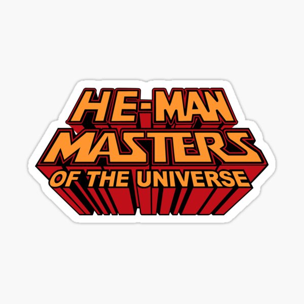 "He Man Logo Red And Yellow" Sticker for Sale by Ravensclaw3 | Redbubble