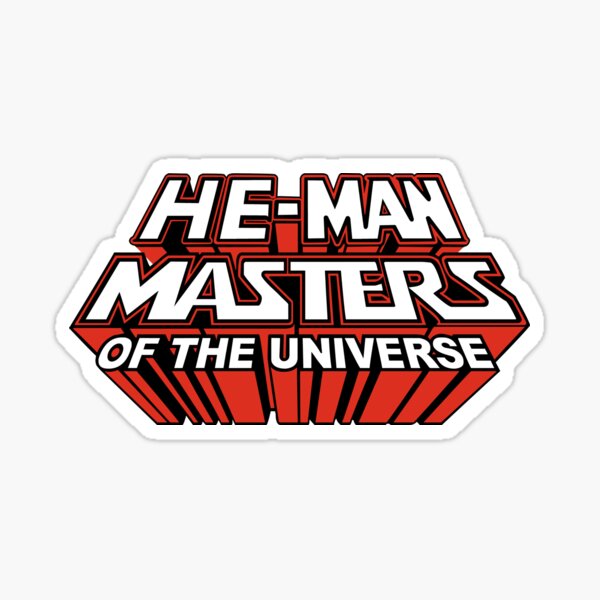 "He Man Logo Orange and White" Sticker by Ravensclaw3 | Redbubble