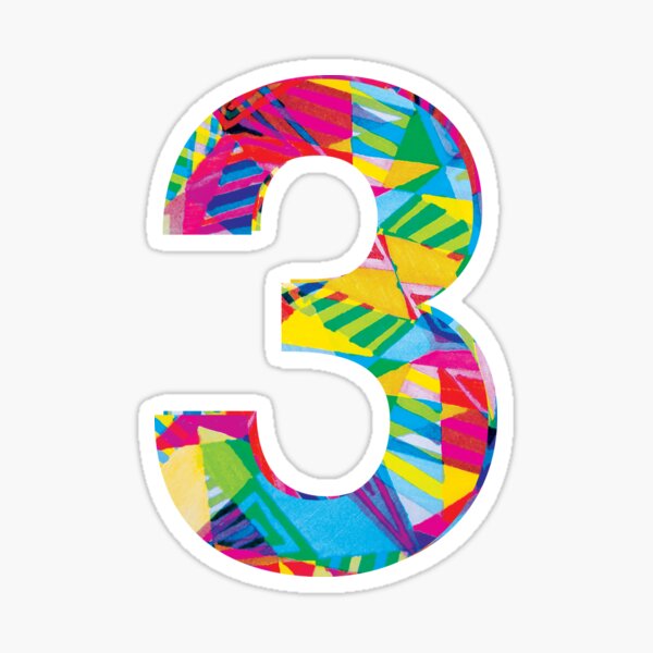 "Number 3" Sticker by Winterrr | Redbubble