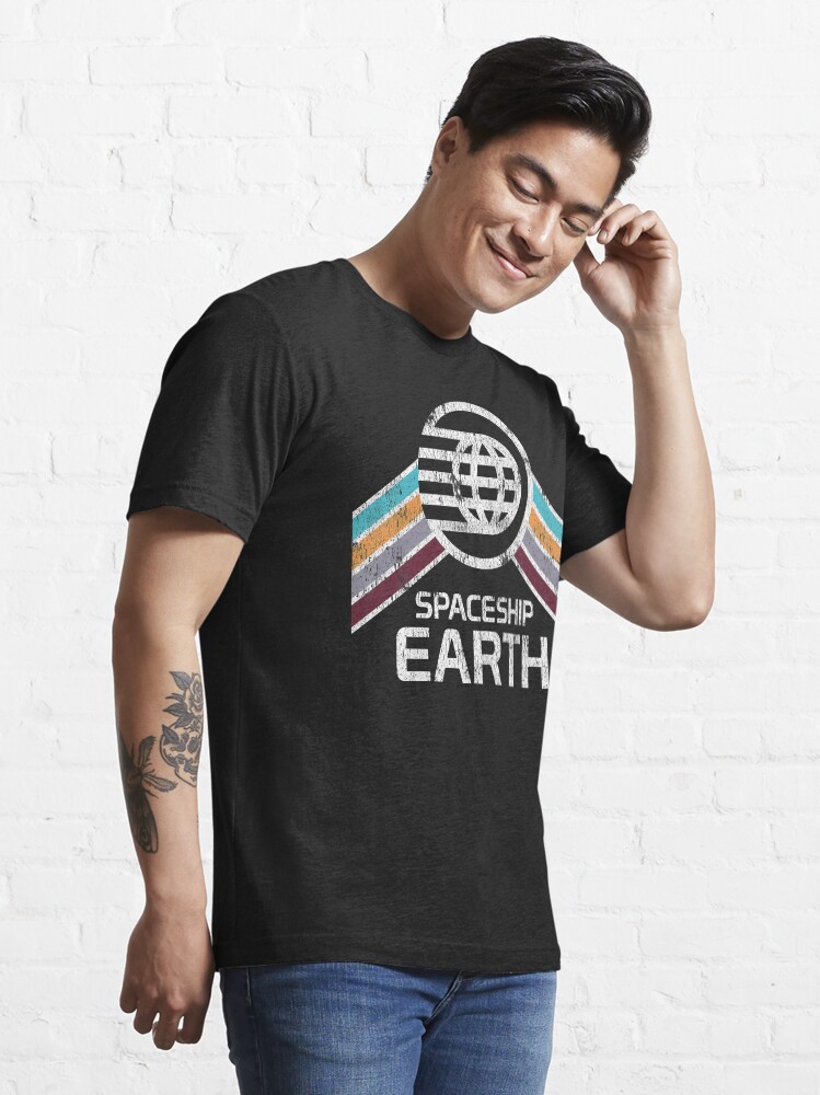 "Spaceship Earth Logo in Vintage Distressed Retro Style" T-shirt for ...