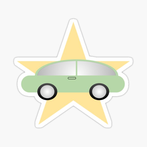 "Star Green Car " Sticker for Sale by isabellaxshop | Redbubble