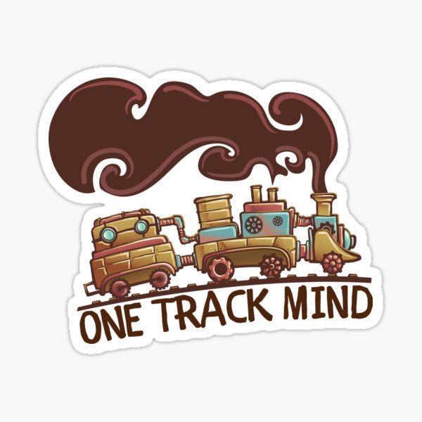 "Steampunk Train - One Track Mind" Sticker for Sale by laiwole | Redbubble