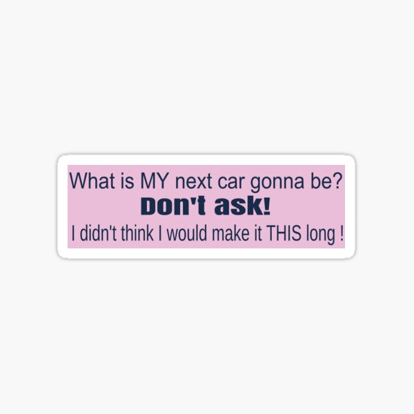 "Funny Cursed car bumper sticker" Sticker for Sale by aewis-ewing ...