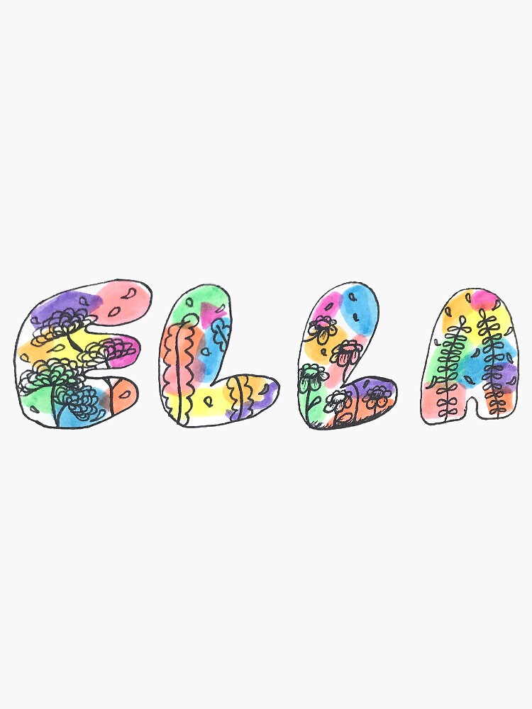 "Ella" Sticker for Sale by Libbyloohoo0802 | Redbubble