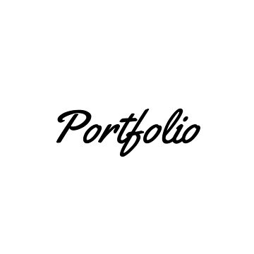 "Portfolio - Label" Sticker for Sale by atomsandler | Redbubble