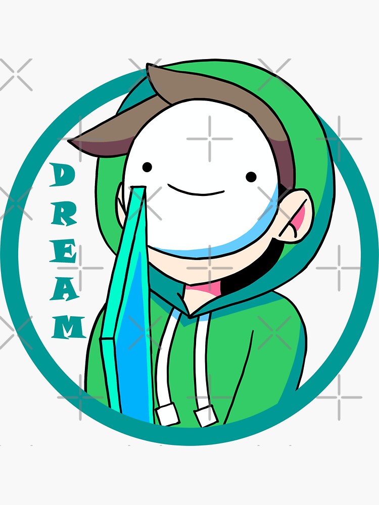 Pegatina «Dream Minecraft Youtuber» de redaction | Redbubble