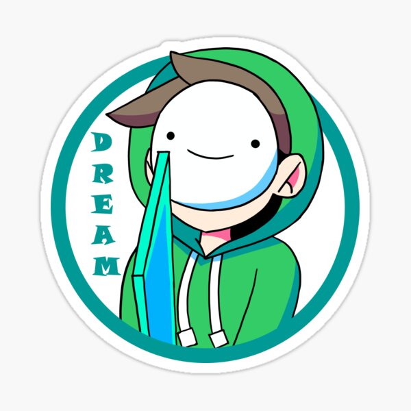Pegatina «Dream Minecraft Youtuber» de redaction | Redbubble