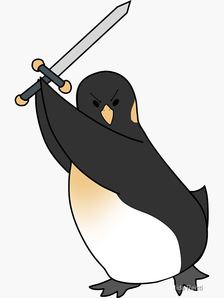 "Sword Penguin" Sticker by IidaReitti | Redbubble
