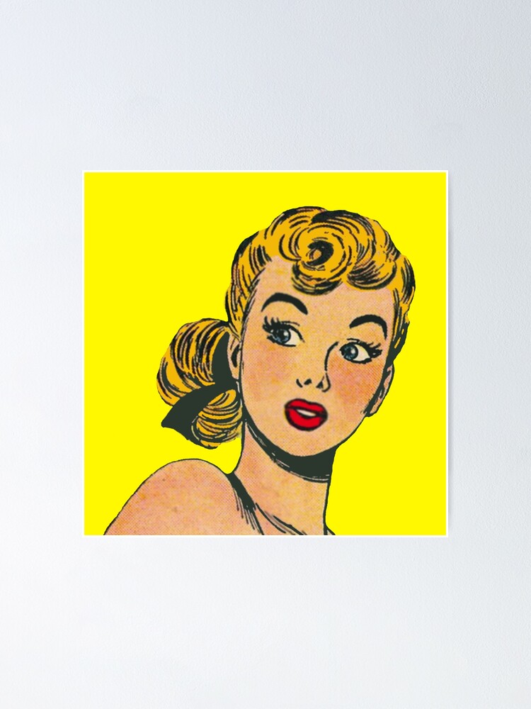 Pop Art Blond Woman Face Poster For Sale By Ramazis Redbubble
