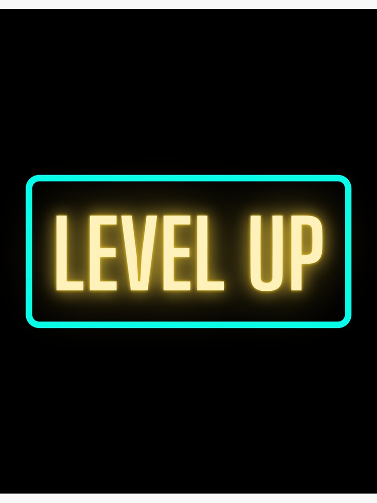 "Level Up" Sticker for Sale by BlossomDesign7 | Redbubble