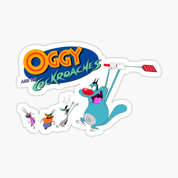 "Oggy and the Cockroaches" Sticker by Mabzz | Redbubble