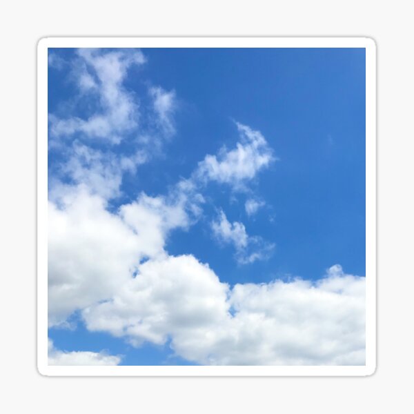 "so beautiful aesthetic sky clouds, blue sky with clouds" Sticker by ...