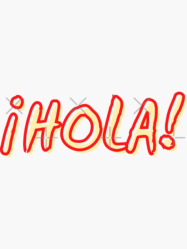 "Hola 1" Sticker for Sale by EnsenaTeach | Redbubble