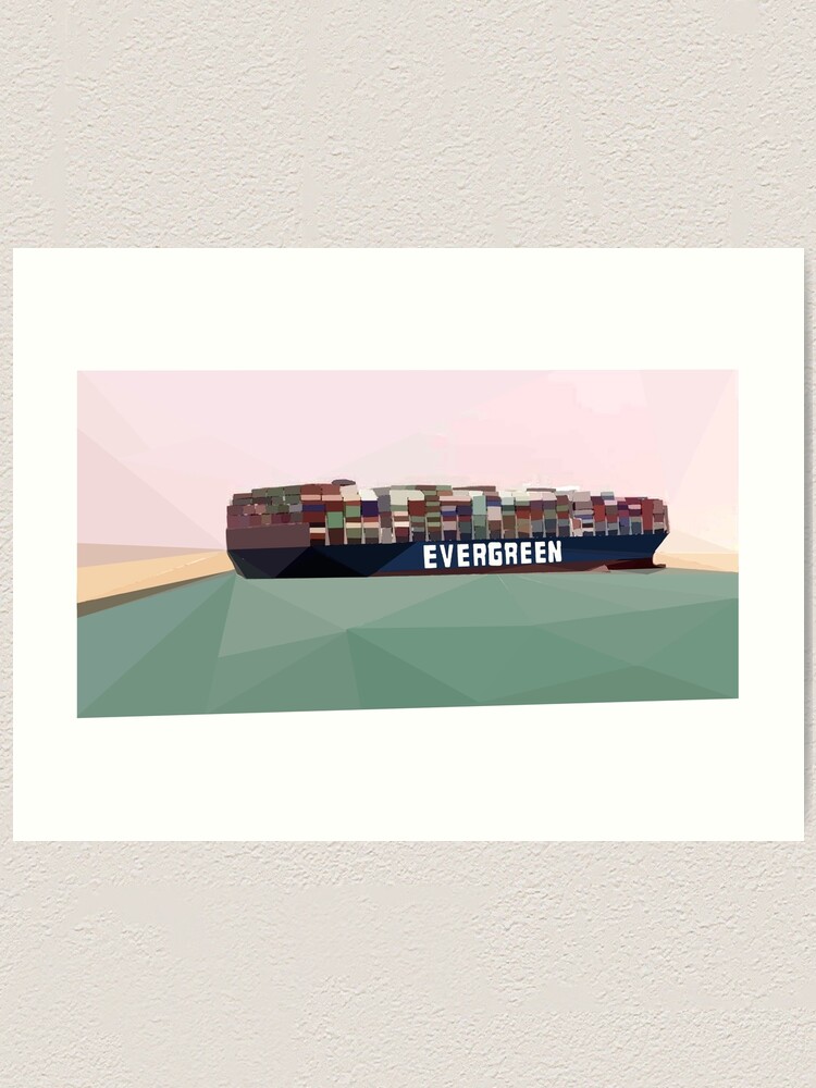 "Suez Canal Ever Given Container Ship" Art Print by SowCow | Redbubble