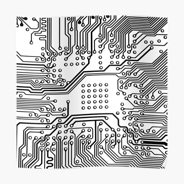 "Printed Circuit Board Routing" Poster by bbalint | Redbubble