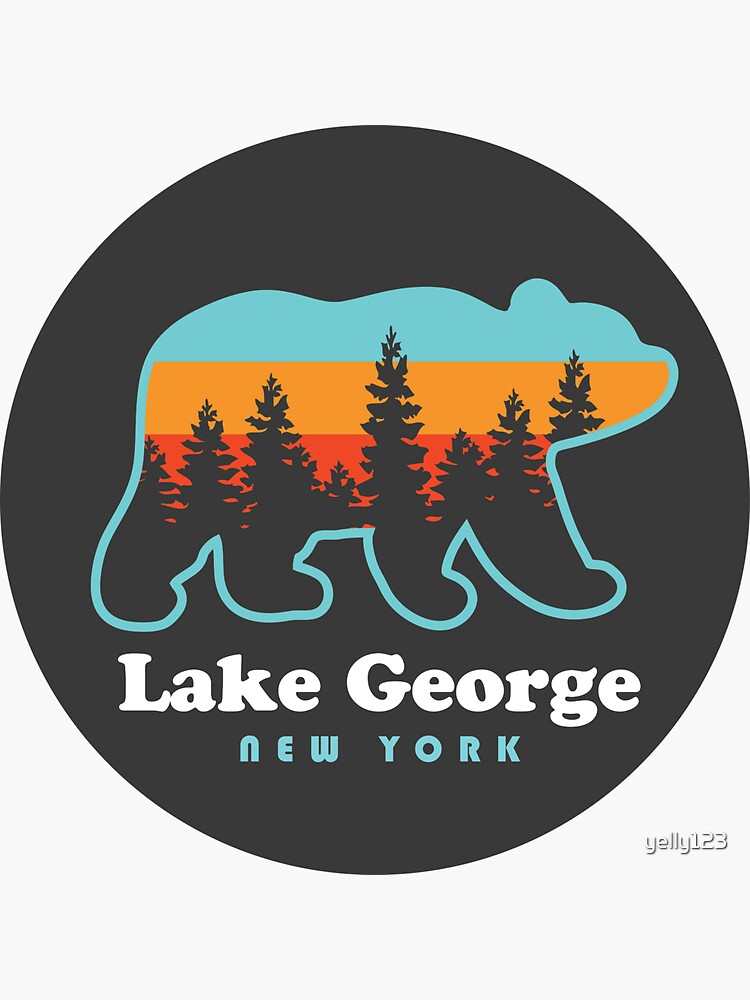 "Lake George NY Adirondacks New York Bear" Sticker for Sale by yelly123 ...