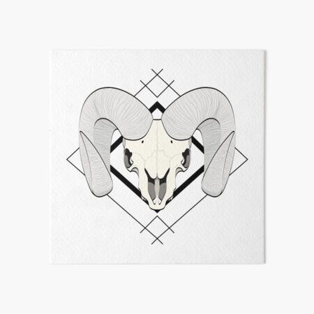 "Ram Skull Logo" Art Board Print by KpittmanDesigns | Redbubble