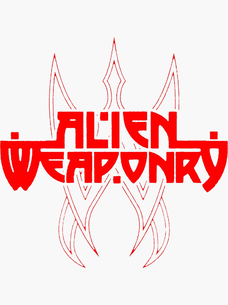 "alien weaponry red logo" Sticker by gmorgan99 | Redbubble