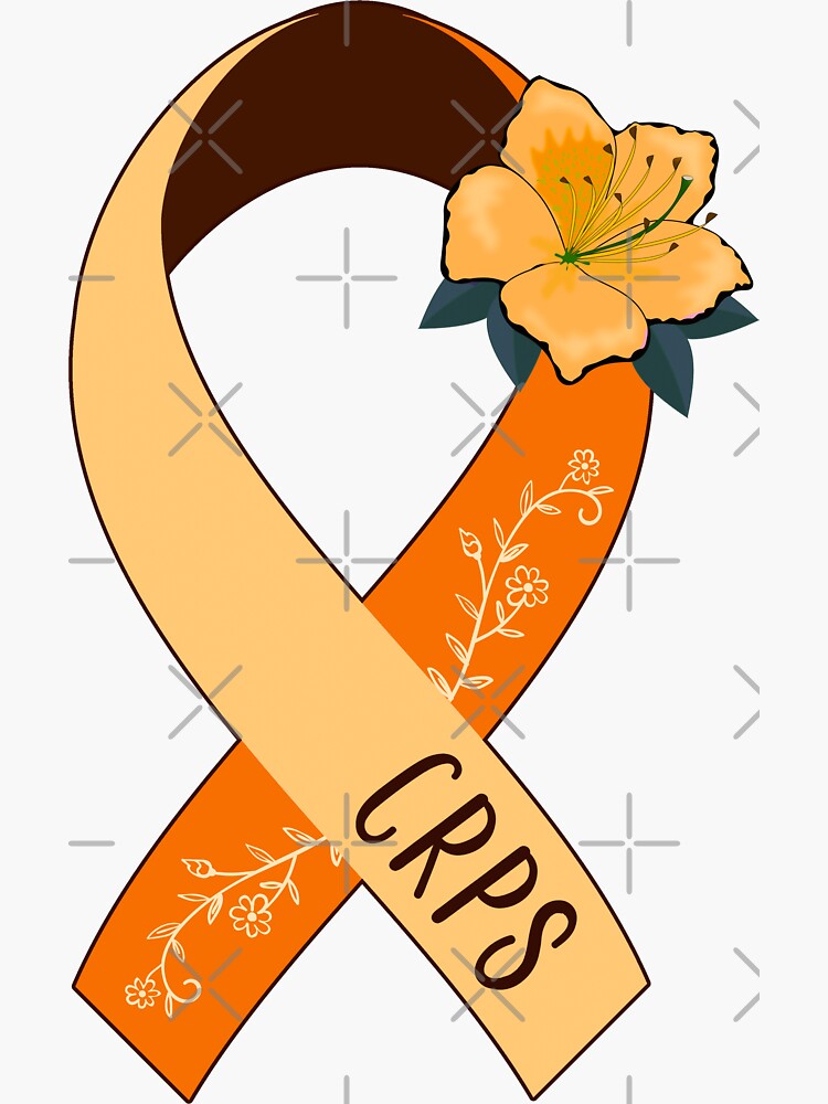 "Complex regional pain syndrome Awareness, CRPS Ribbon" Sticker for ...