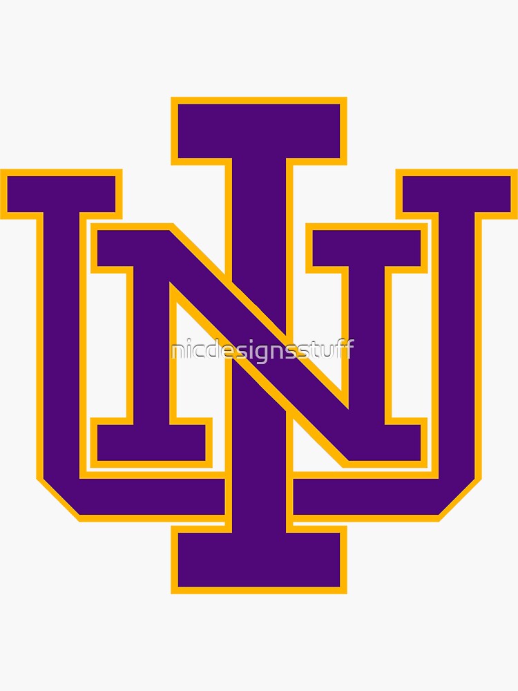 "Retro Monogram - UNI - Purple/Gold Stroked" Sticker for Sale by ...
