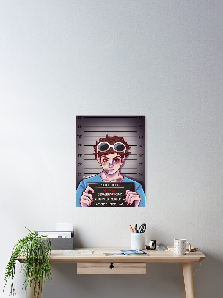 "GeorgeNotFound Mugshot" Poster for Sale by ksimpartist | Redbubble