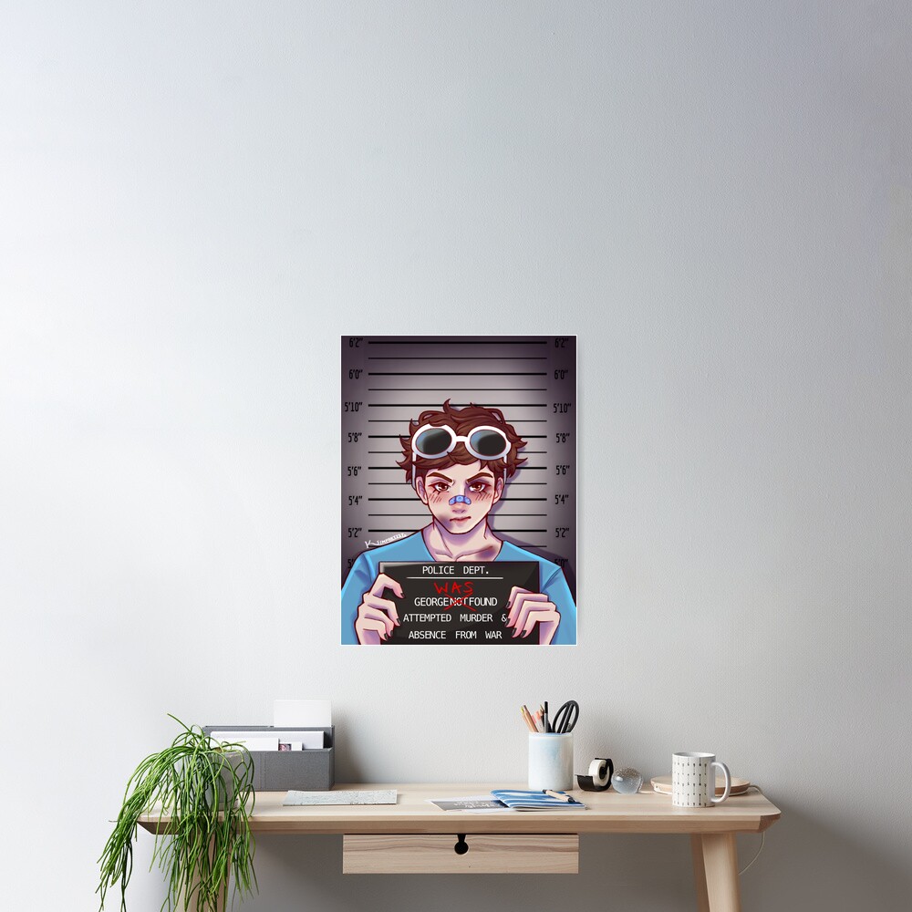 "GeorgeNotFound Mugshot" Poster for Sale by ksimpartist | Redbubble
