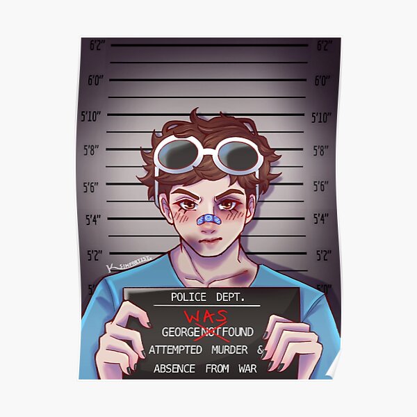 "GeorgeNotFound Mugshot" Poster for Sale by ksimpartist | Redbubble