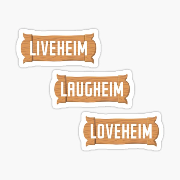 "Valheim - Liveheim Laugheim Loveheim" Sticker for Sale by KP-ecommerce ...