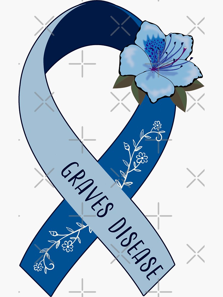 "Graves Disease Awareness, Graves Disease Ribbon" Sticker for Sale by ...