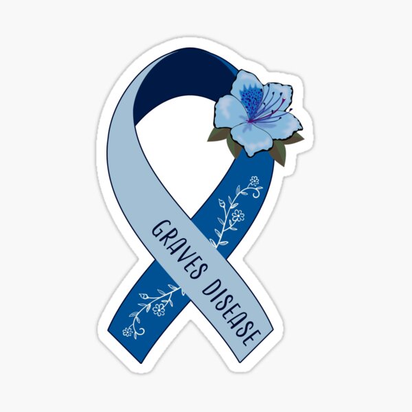 "Graves Disease Awareness, Graves Disease Ribbon" Sticker for Sale by ...