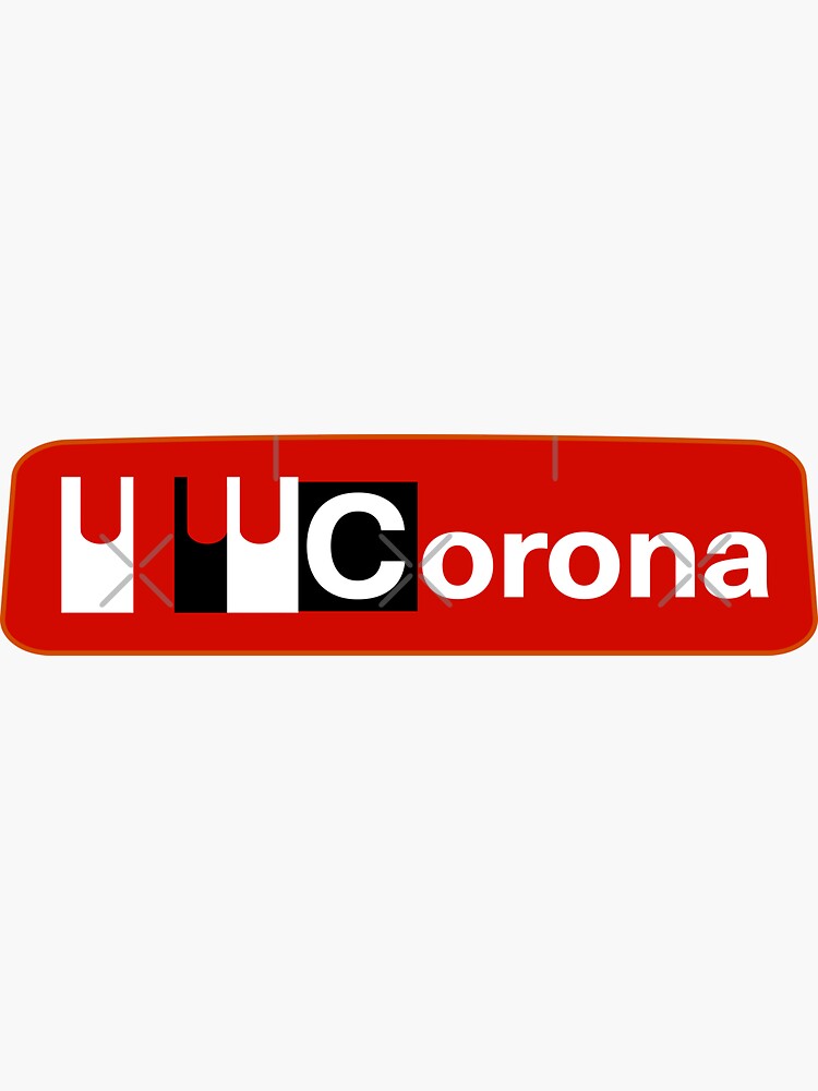 "Corona Pop Van logo" Sticker for Sale by ANORAKATTIC | Redbubble