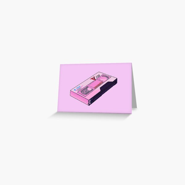 "Pink VHS tape vaporwave render" Greeting Card by Vaporwave96kid ...