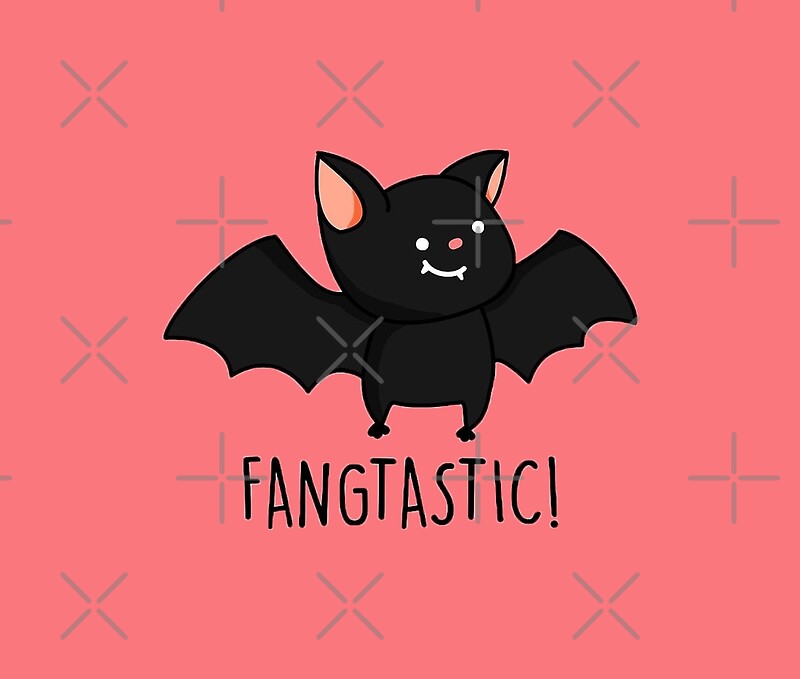 "Fangtastic Bat Cartoon Pun" by 14Smith15 | Redbubble