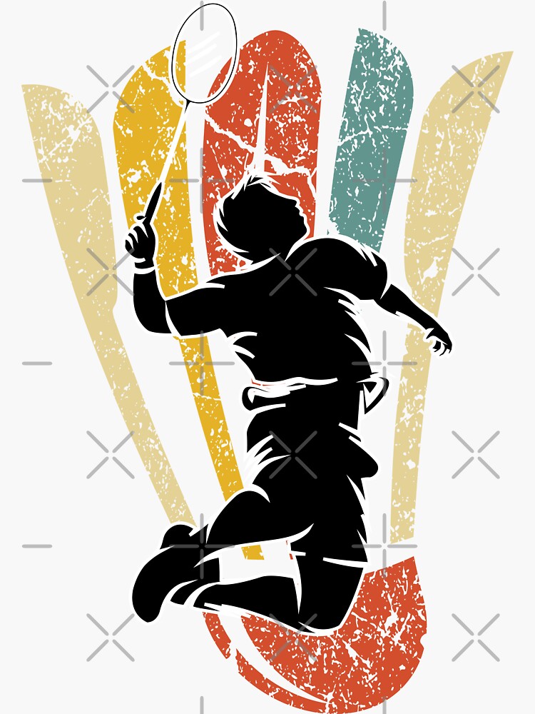 "Badminton Racket Shuttlecock Badminton Player" Sticker for Sale by ...