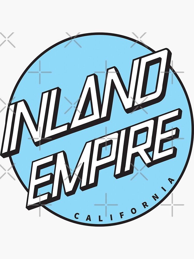 "Inland Empire California "SKATE" white text and light blue circle logo ...