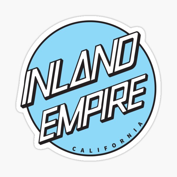 "Inland Empire California "SKATE" white text and light blue circle logo ...
