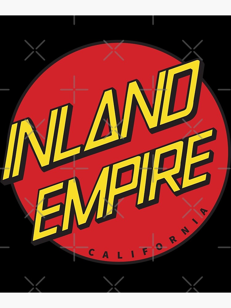 Lámina artística «Inland Empire California "SKATE" texto amarillo y ...