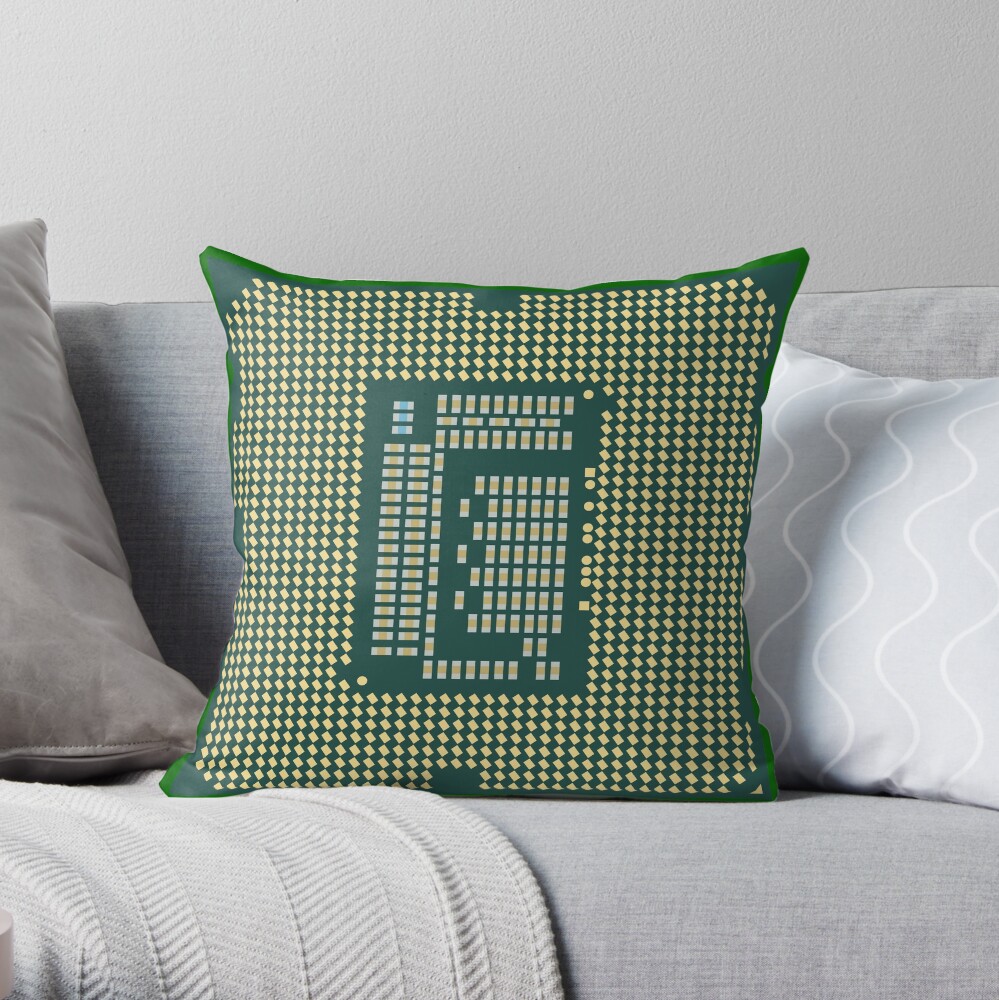 Intel Core Cpu Processor Bottom Throw Pillow For Sale By Chonerd