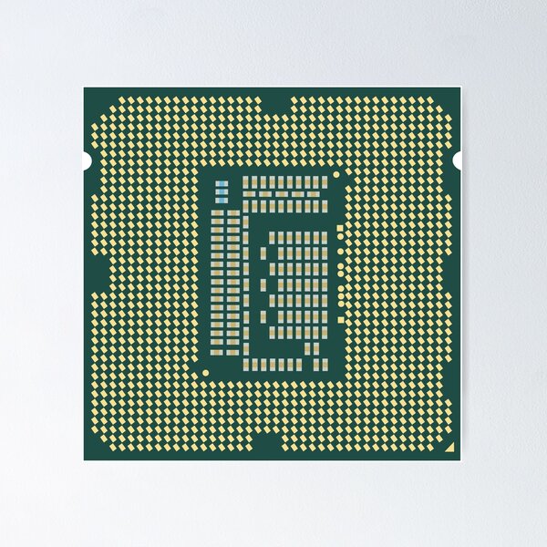 "Intel Core CPU Processor Bottom" Poster for Sale by chonerd | Redbubble